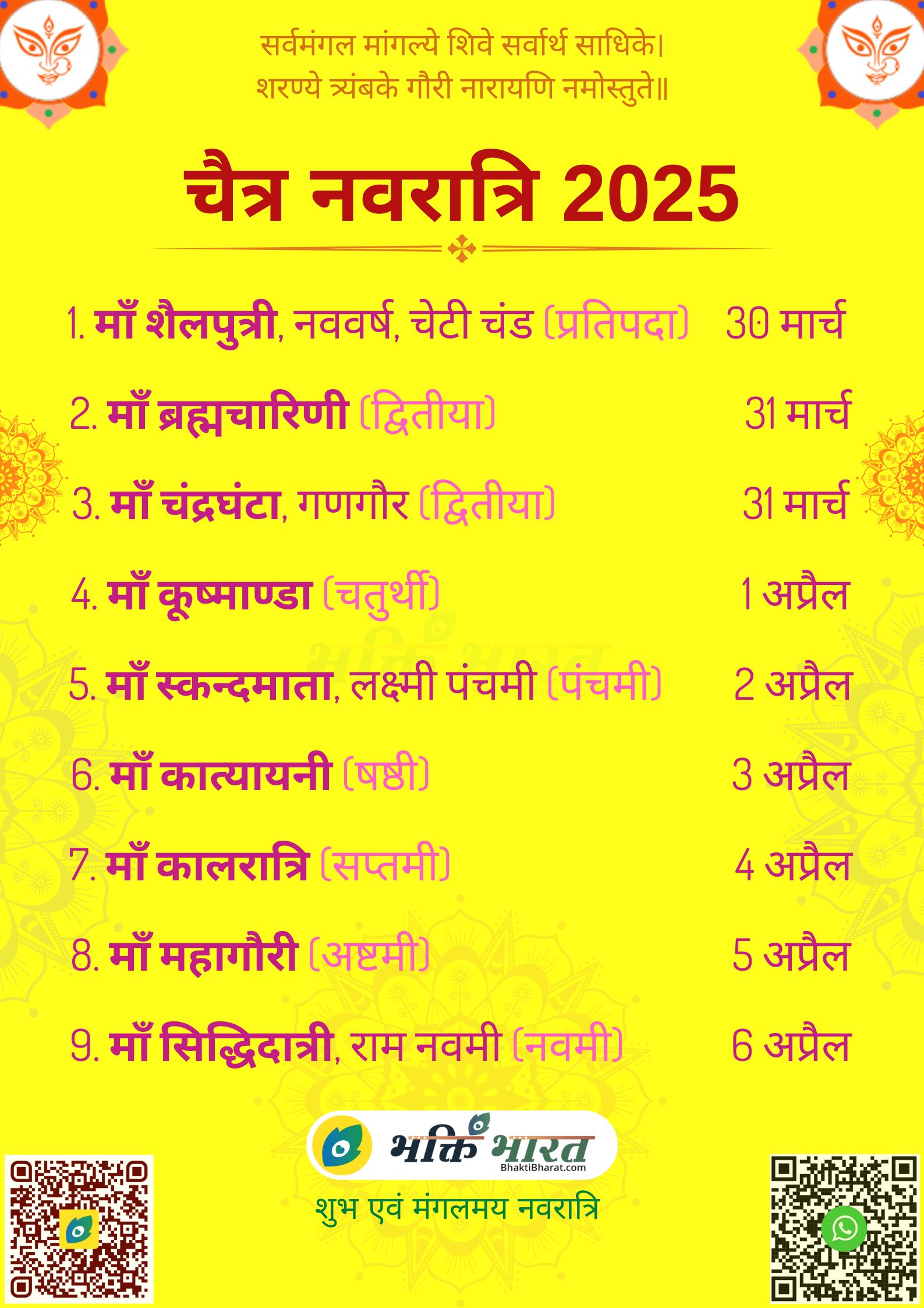 Navratri 2025 | Navratri 2025 Date | Shardiya Navratri - BhaktiBharat.com
